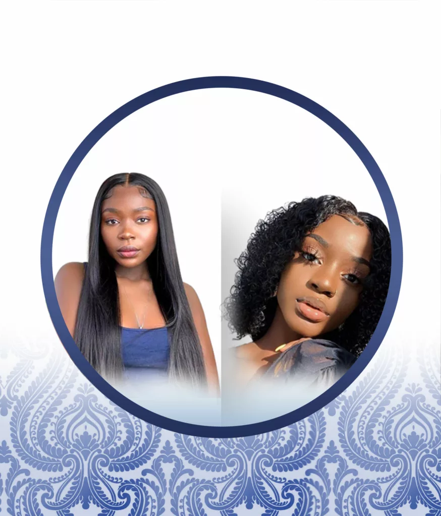 Straight Peruvian & Water Wave Middle Part Wigs - SA HAIR MARKET
